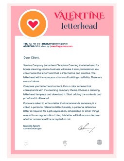 Free Cute Valentine Letterhead Template | thegoodocs.com