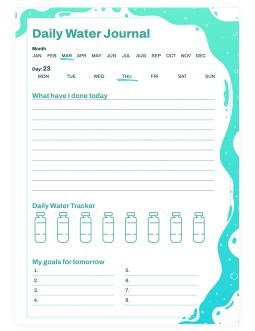 Free Daily Water Journal Template In Google Docs