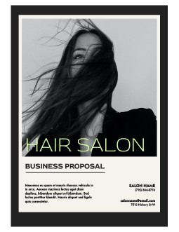 Free Dark Hair Salon Business Proposal Template In Google Docs
