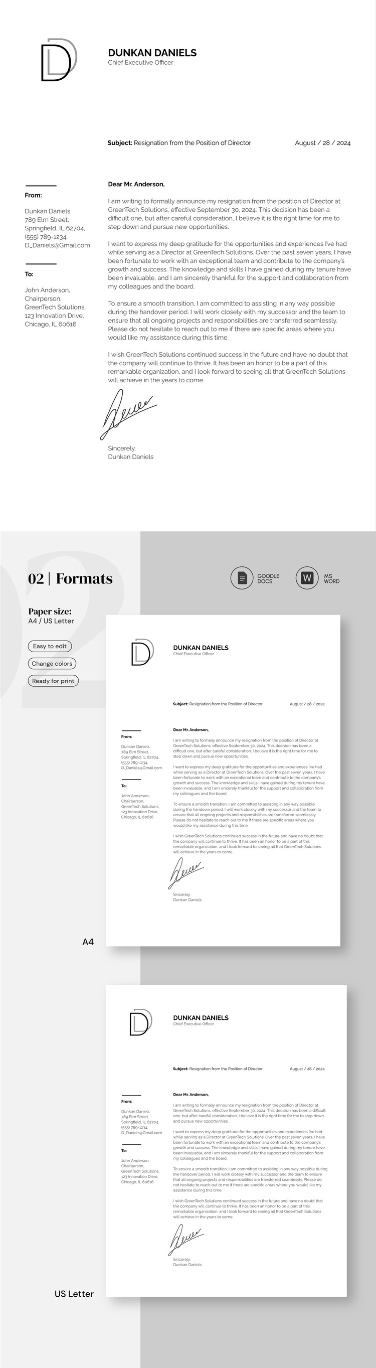 How To Write An Executive Resignation Letter - Infoupdate.org