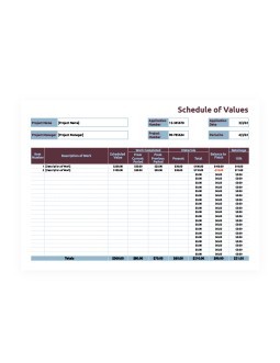 Free Easy Schedule of Values Template In Google Docs