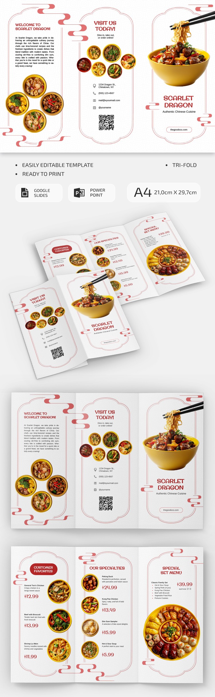 Free Editable Chinese Restaurant Brochure Template in Google Slides and ...