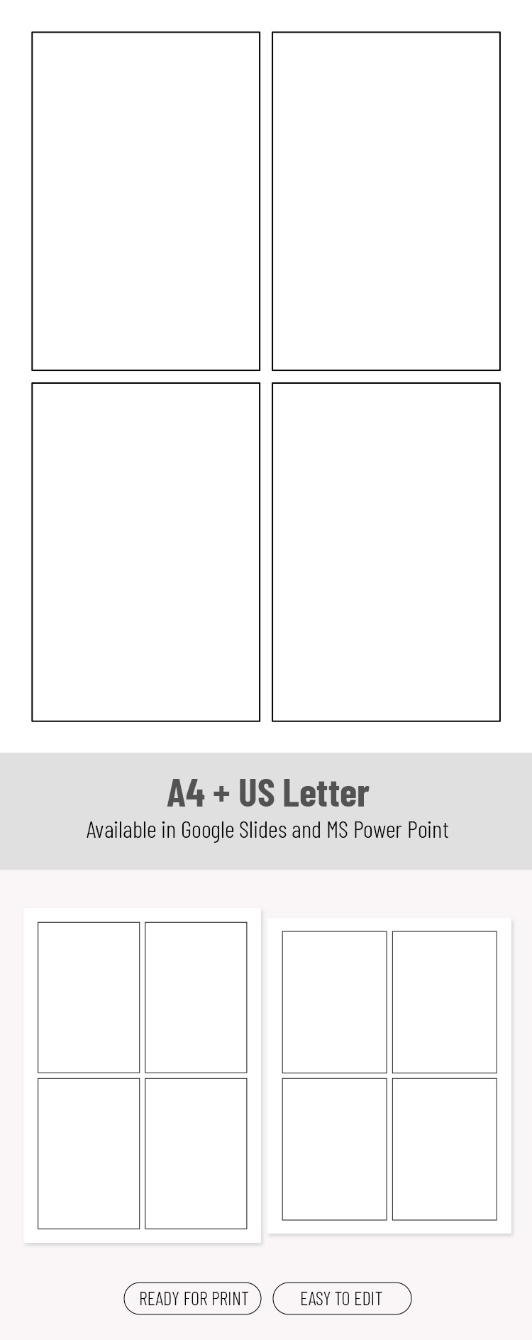 Free Editable Four Panel Comic Template In Google Slides