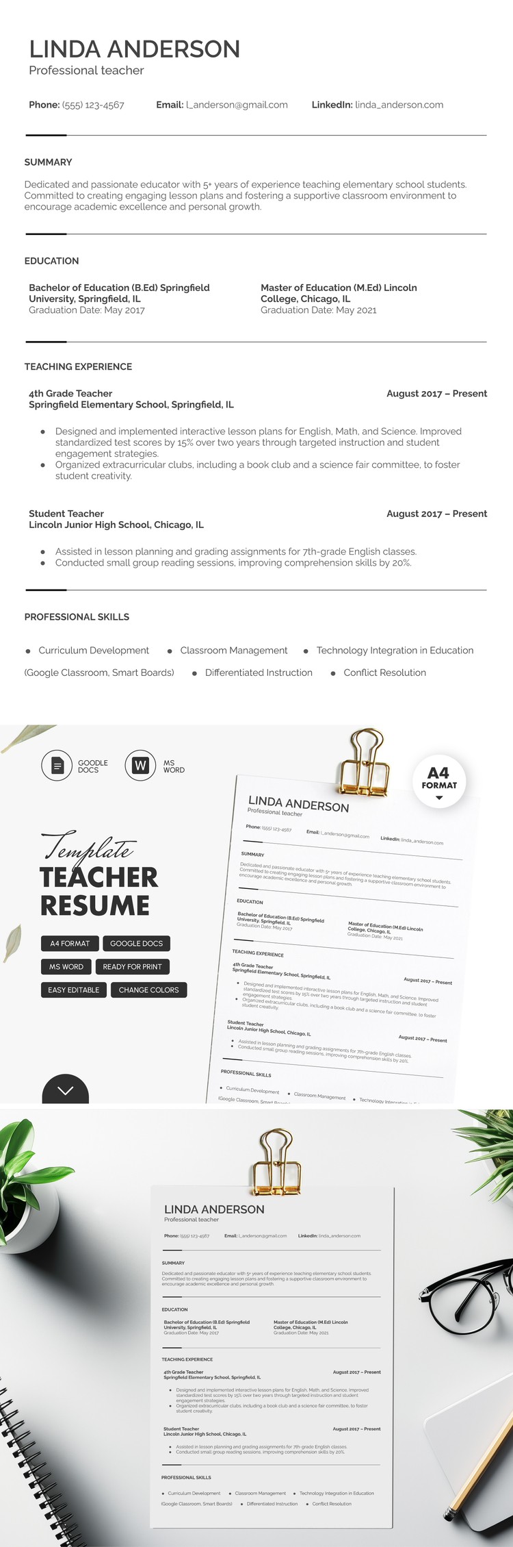 Free Teaching Resume Template Teacher Resume Free Google Docs Template