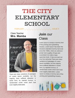 Free Interesting Elementary School Newspaper Template for Google Slides ...