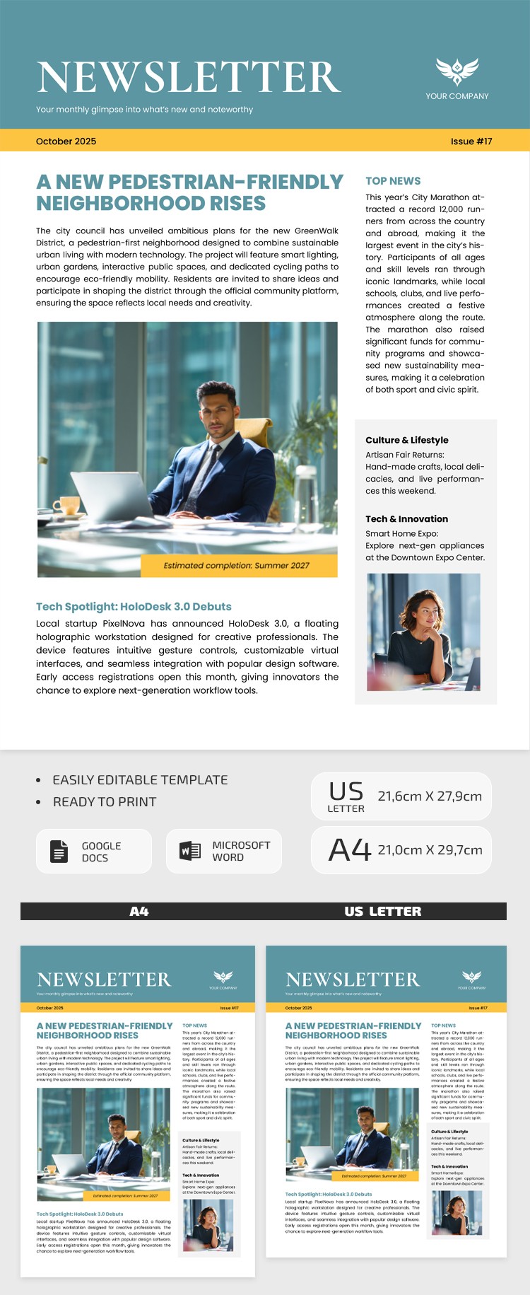 Free Email Weekly Newsletter Template | thegoodocs.com