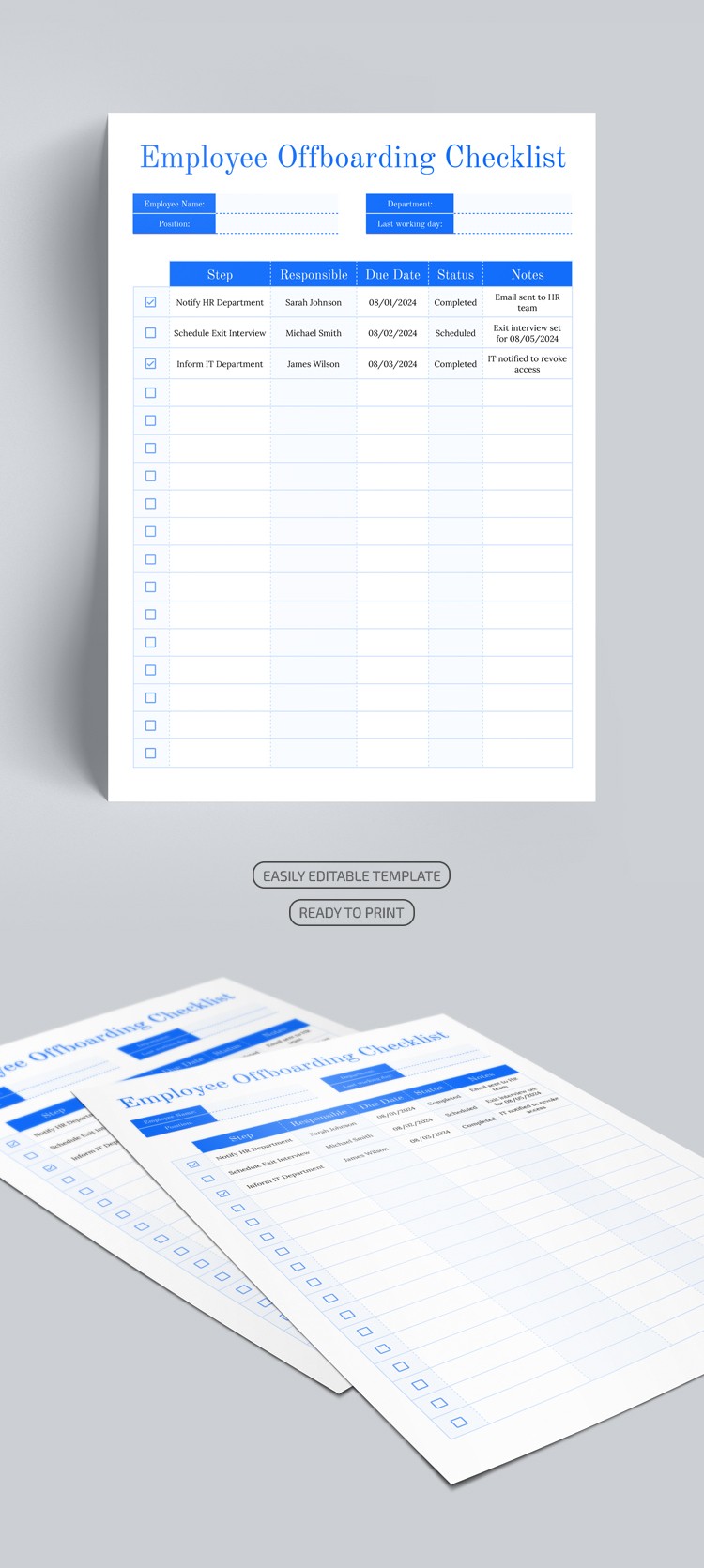 Free Employee Offboarding Checklist Template in Google Docs and ...