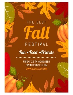 Free Illustrated Fall Festival Invitation Template | thegoodocs.com