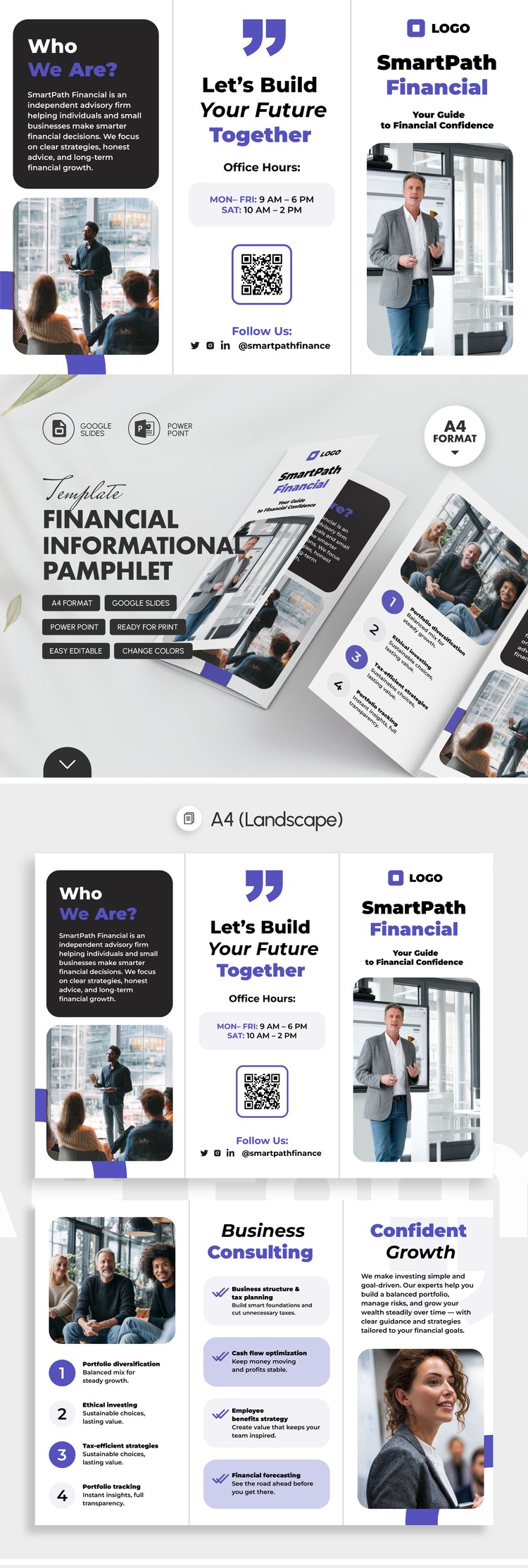 Free Financial Informational Pamphlet Template in Google Slides and ...
