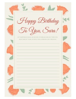 Free Floral Note Template in Google Docs and Microsoft Word ...