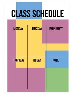 Free Geometric Colorful Class Schedule Template In Google Docs