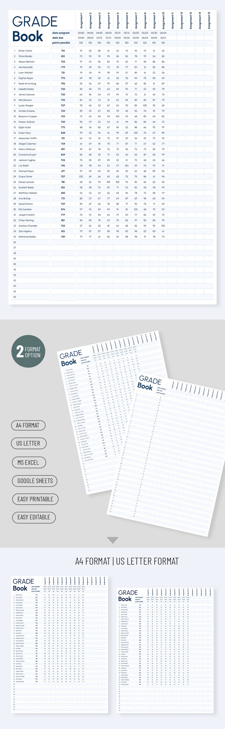 Gratuit Cahier de notes Modèle Imprimable dans Google Sheets