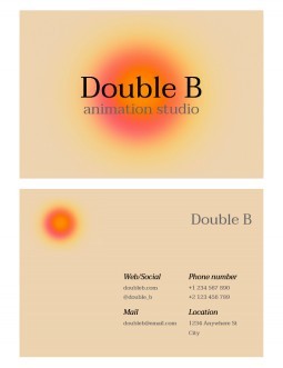 Free Gradient Animation Studio Business Card Template In Google Docs