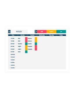 Free Gray Modern Class Schedule Template In Google Sheets