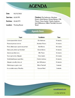 Free Staff Meeting Agenda Template in Google Sheets and Microsoft Excel ...