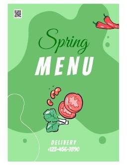 Free Green Spring Menu Template In Google Docs