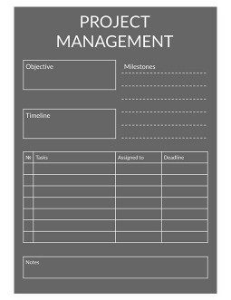 Free Grey Simple Project Management Template In Google Docs
