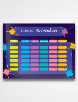 Free Beautiful High School Class Schedule Template In Google Docs