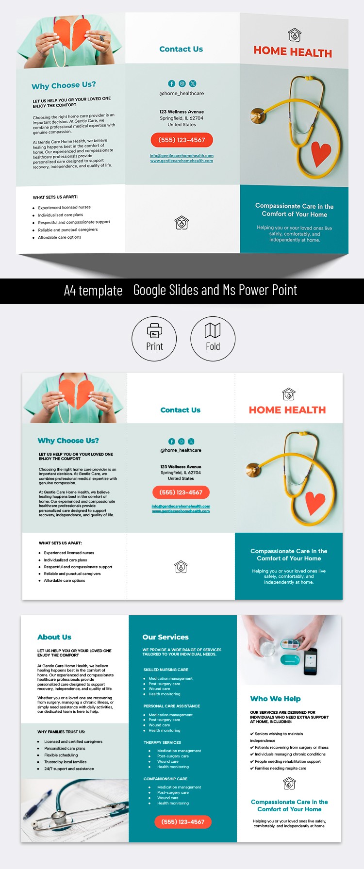 Free Home Health Brochure Template in Google Slides and Microsoft ...