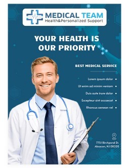Free Indigo Doctor Poster Template in Google Slides and Microsoft ...