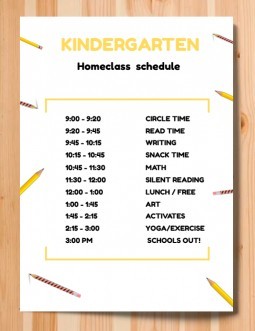 Free Kindergarten Schedule and Lesson Plan Template In Google Docs