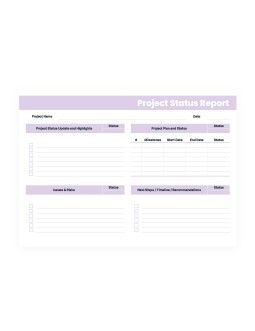Project Status Report Template In Google Docs, Word, PDF, 58% OFF