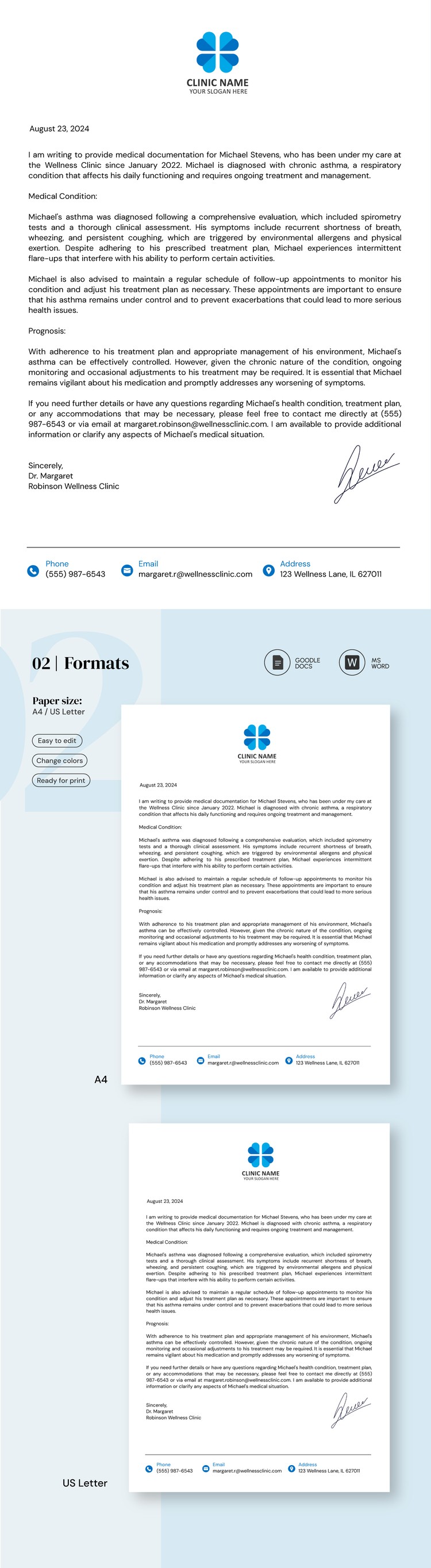 Free Medical Letter Template for Google Docs and Microsoft Word ...