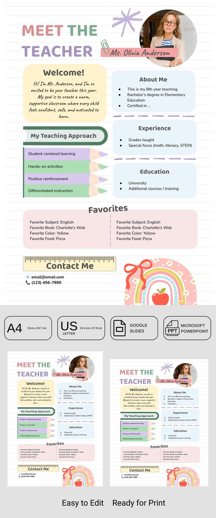 Free Meet the Teacher Newsletter Template | thegoodocs.com