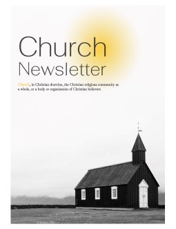 Free Minimalistic Church Newsletter Template | thegoodocs.com