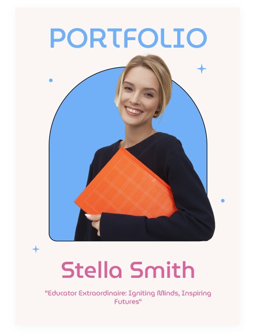 Free Modern Printable Teacher Portfolio Cover Template in Google Slides ...