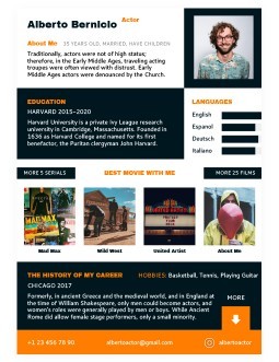 Free Creative Acting Resume Template in Google Docs and Microsoft Word ...