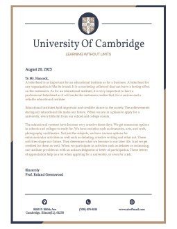 What Is University Letterhead Format Doc - Infoupdate.org