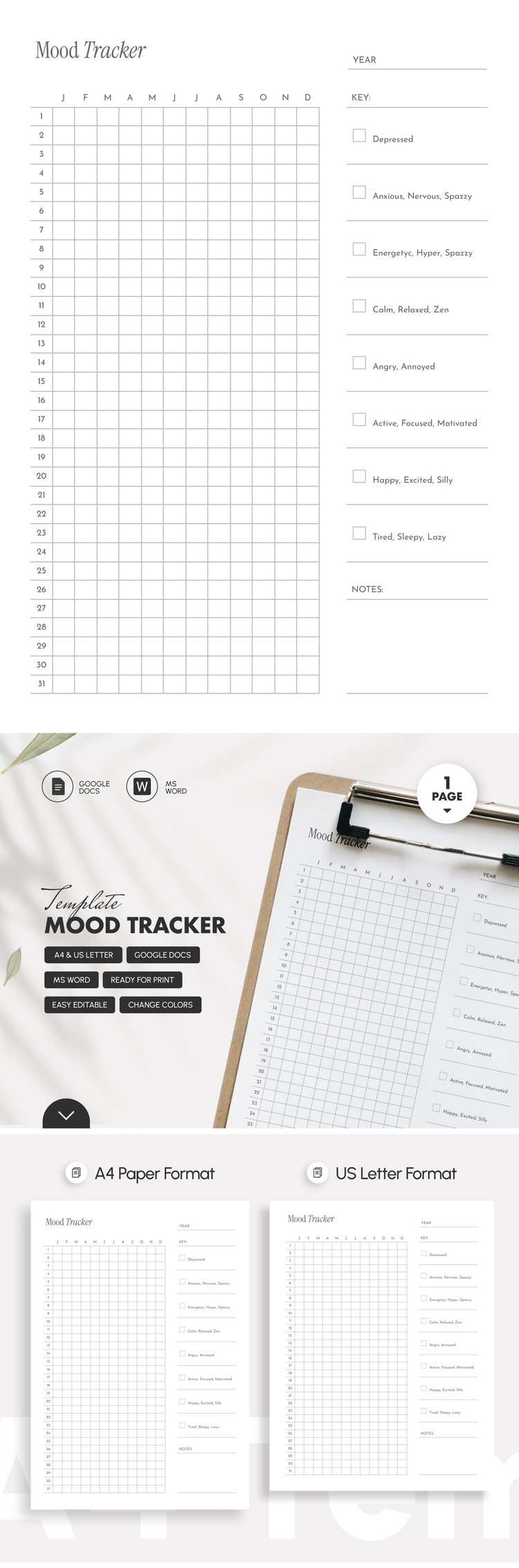 Free Mood Tracker Template In Google Docs