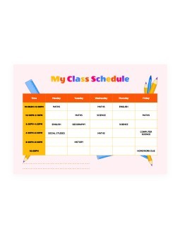 Free My Class Schedule Science Template In Google Docs