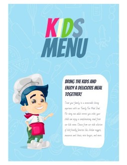 Free My Kids Menu Template In Google Docs
