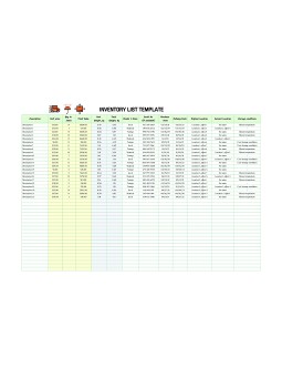 Free Neutral Inventory List Template In Google Sheets