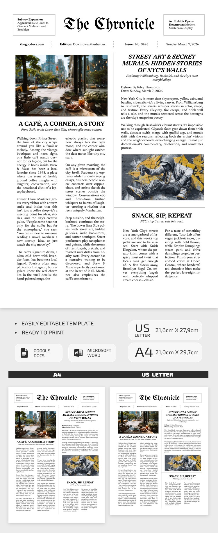 Free New York Style Article Template for Google Docs and Microsoft Word ...