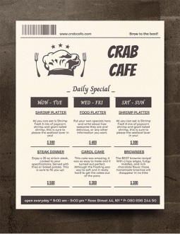 Free Stylish Newspaper Menu Template In Google Docs