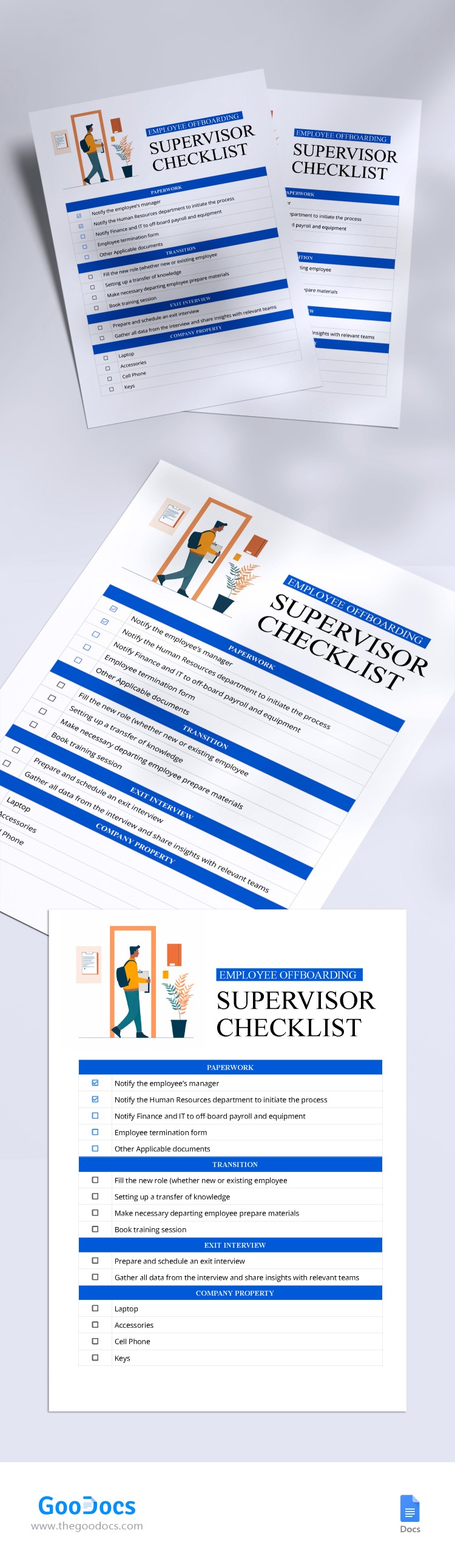 Free Off Boarding Checklist Template in Google Docs and Microsoft Word ...
