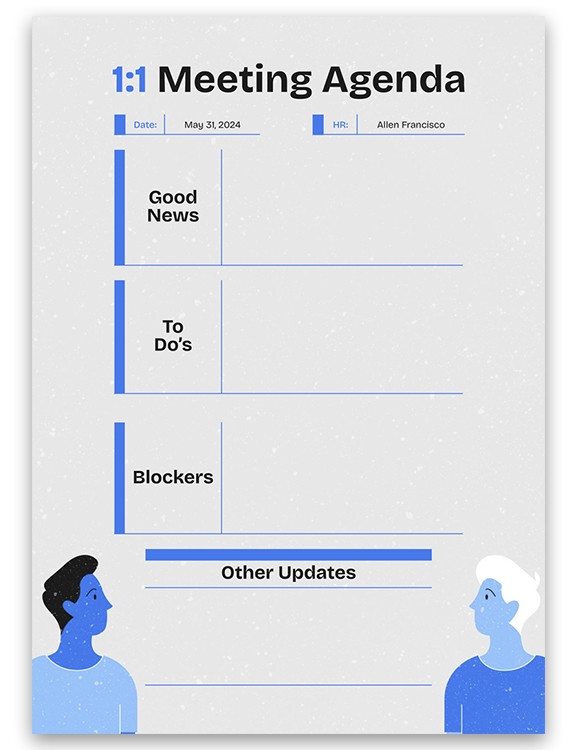 Free One on One Meeting Agenda Template in Google Docs and Microsoft ...