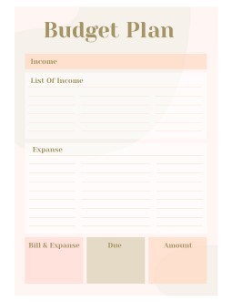 Free Plan de budget pastel Modèle en Google Docs and Microsoft Word ...