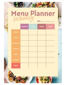 Free Pastel Menu Planner Template | thegoodocs.com