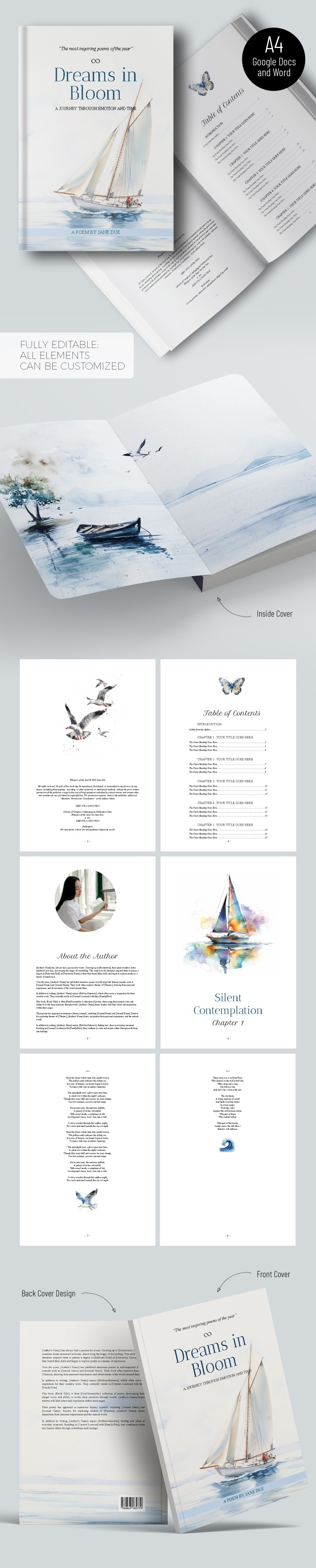 Poetry Book Template Fiction And Poetry Book Design Templates 30% Off