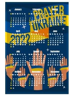 Free 2022 Prayer Ukraine Calendar Template in Google Slides and ...