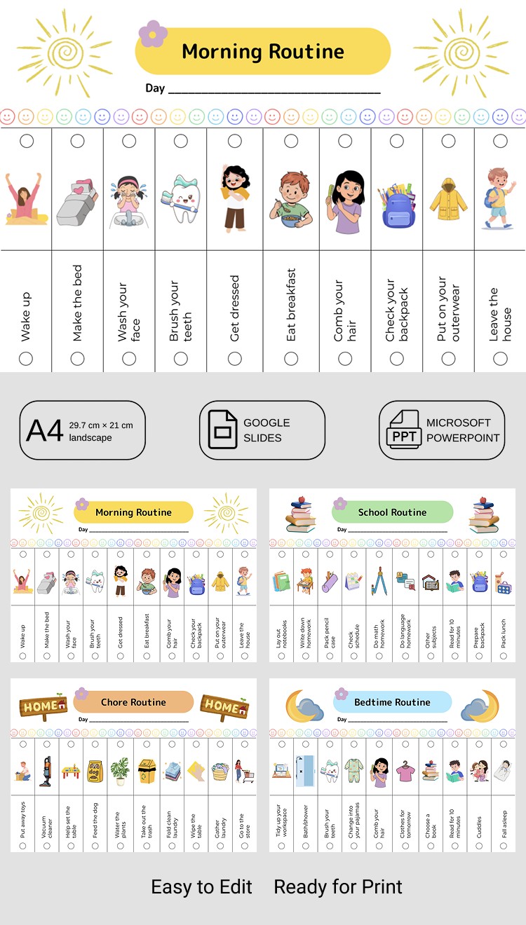 Free Printable Daily Schedule Template for Kids – Organize School ...