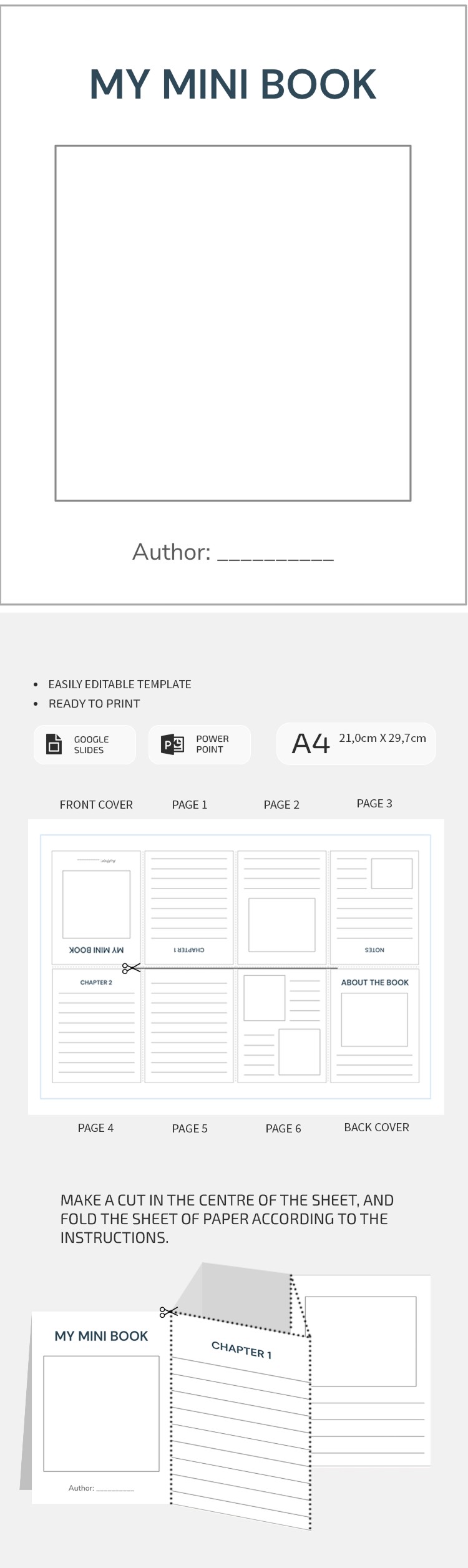 Free Printable Mini Book Template in Google Slides and Microsoft ...