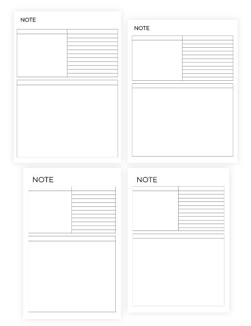 Free Printable Notes Page Template in Google Docs and Microsoft Word ...