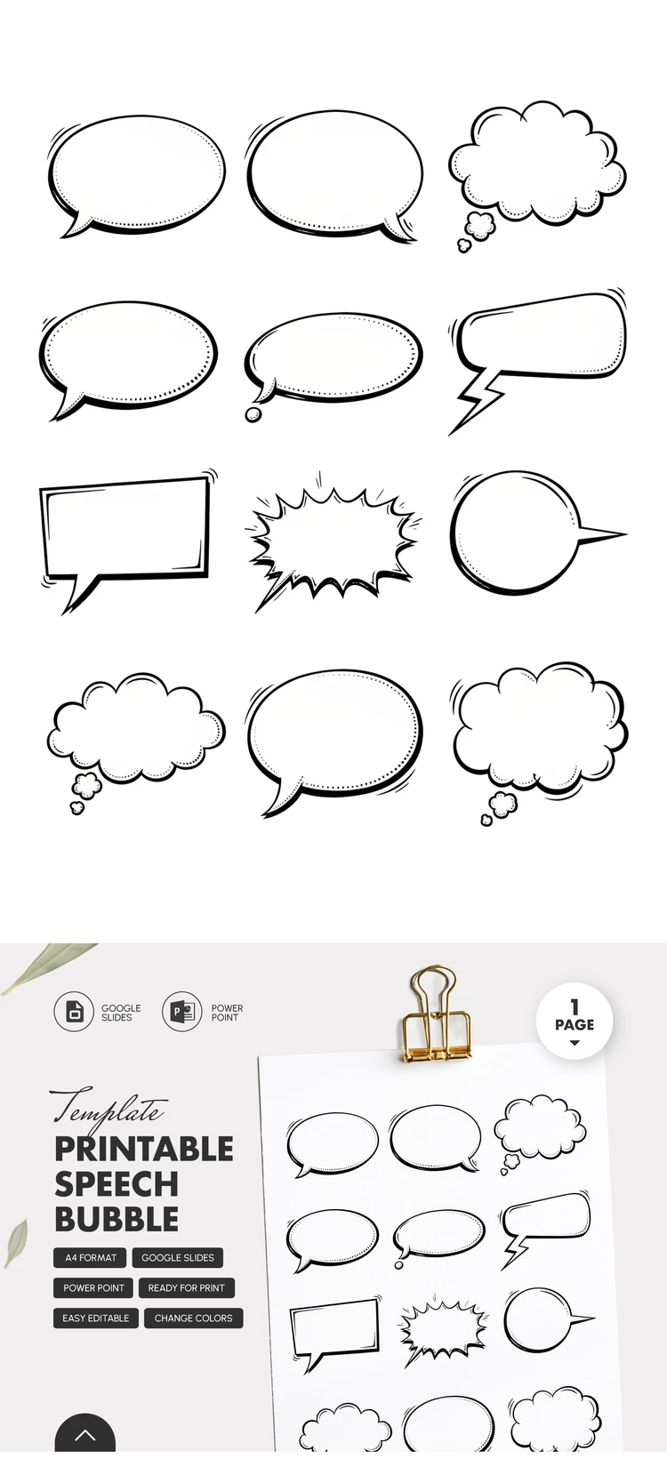Free Printable Speech Bubble Template In Google Slides Free Printable Speech Bubble Template In Google Slides