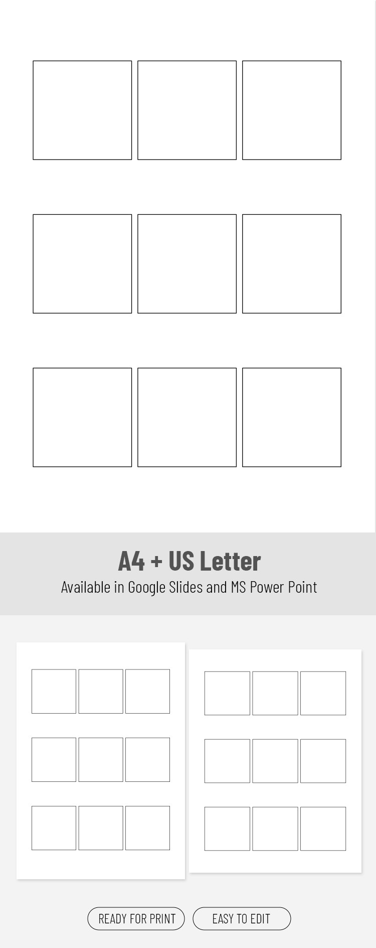 Free Printable Three Panel Comic Page In Google Slides