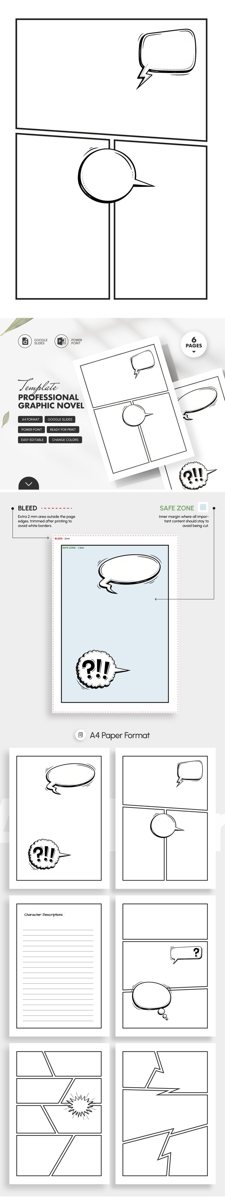 Free Professional Graphic Novel Template Bundle In Google Slides